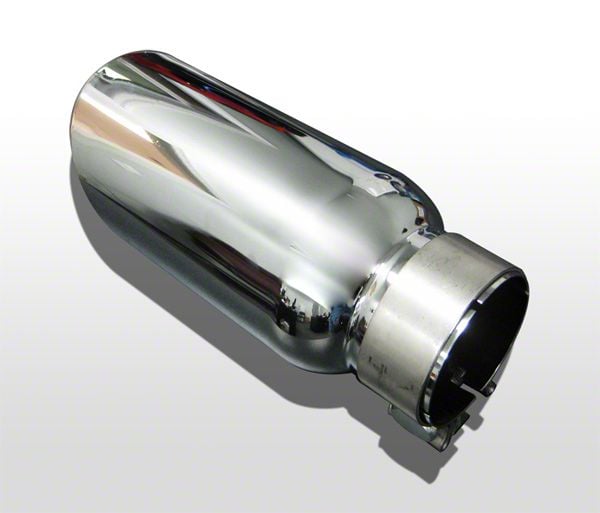 Colorado Angled Cut Rolled End Round Exhaust Tip; 4-Inch; Polished ...