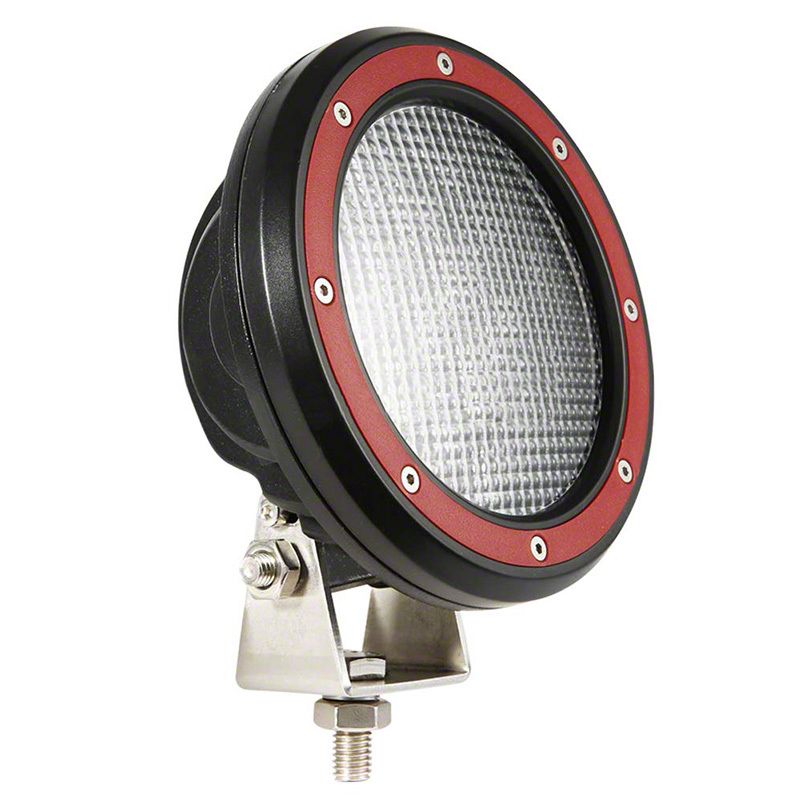 Colorado Armour II Roll Bar Basket with 5.30-Inch Red Round Flood LED ...
