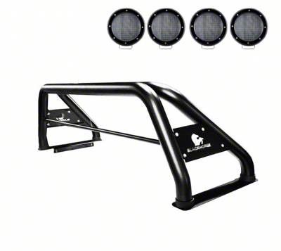 Colorado Classic Roll Bar with 5.30-Inch Black Round Flood LED Lights ...