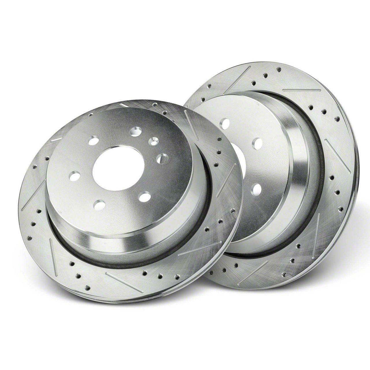 Colorado Drilled and Slotted 6-Lug Rotors; Rear Pair (15-22 Colorado ...