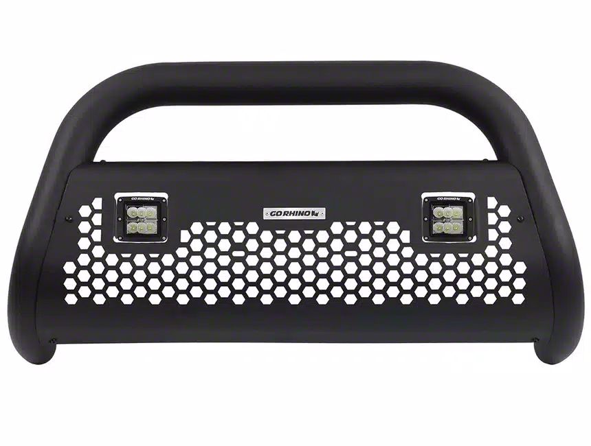 Go Rhino Colorado RC2 LR Bull Bar with Two 3-Inch Cube Lights; Textured ...