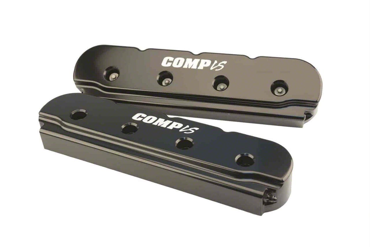Comp Cams Silverado 1500 Billet Valve Covers; Black Anodized 291CT (99 ...