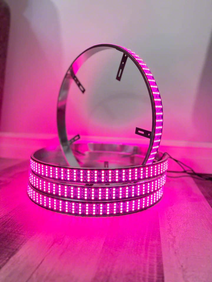 Customs Unlimited Silverado 3500 Quad Row Dream Chasing RGB Wheel ...