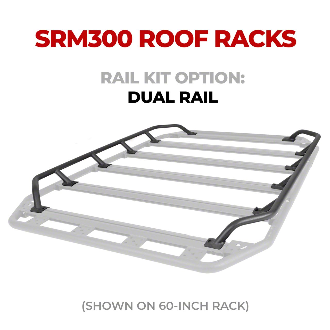 Go Rhino Dakota 80-Inch x 40-Inch Flat Platform Rack with Quad Overland ...