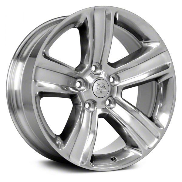 Dakota OE 5-Spoke Style Polished with Silver Inlay 5-Lug Wheel; 20x9 ...