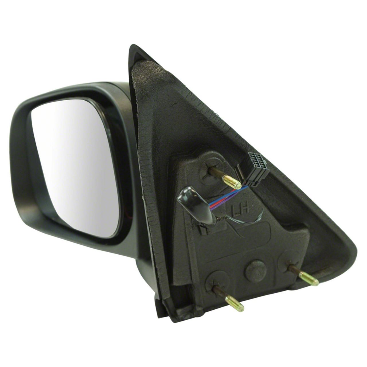 Dakota Powered Heated Mirror; Textured Black; Driver Side (05-11 Dakota ...