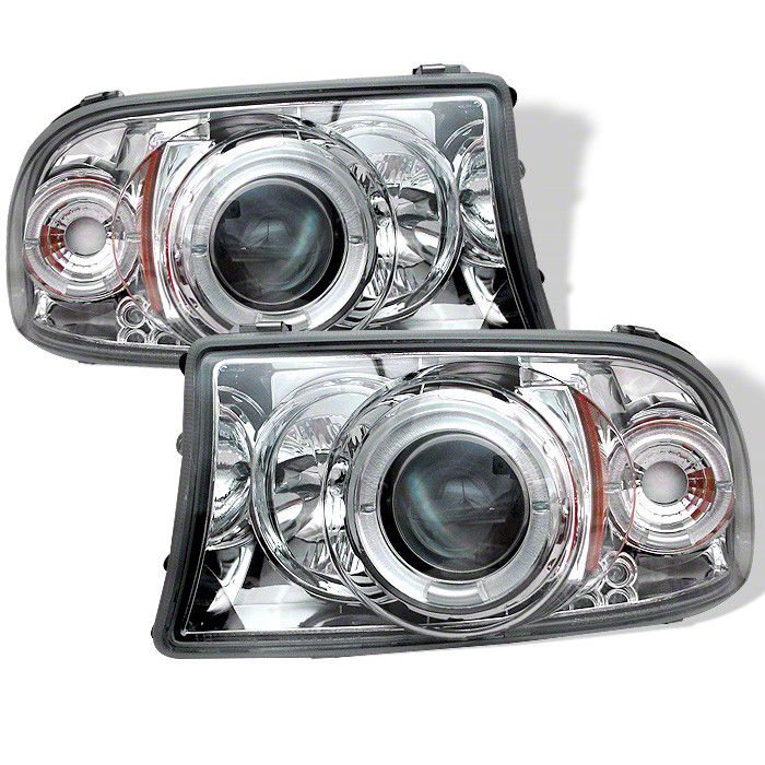Dakota Signature Series LED Halo Projector Headlights; Chrome Housing ...