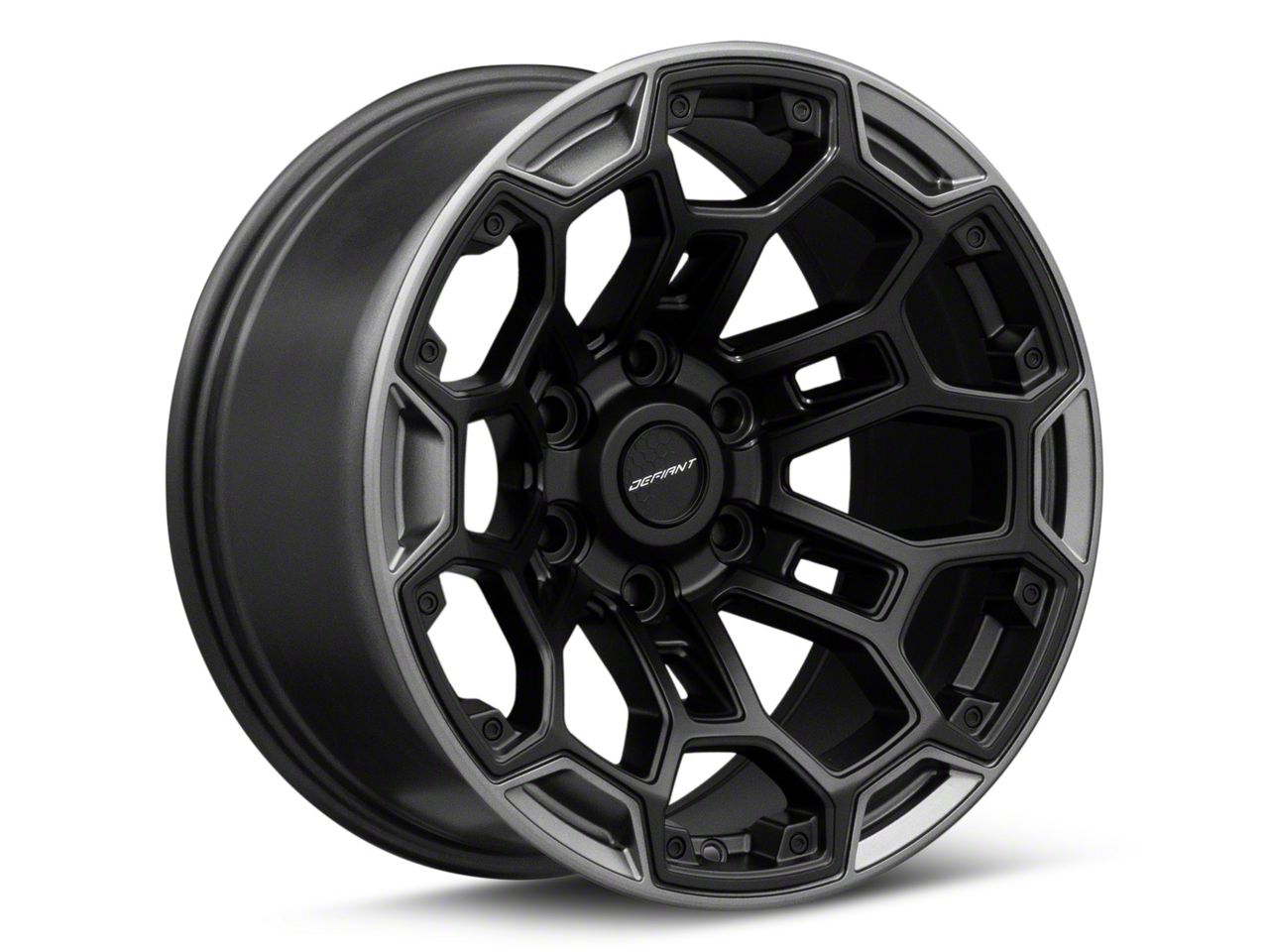 Defiant Wheels Yukon DF03 Satin Black and Dark Satin Charcoal 6-Lug ...