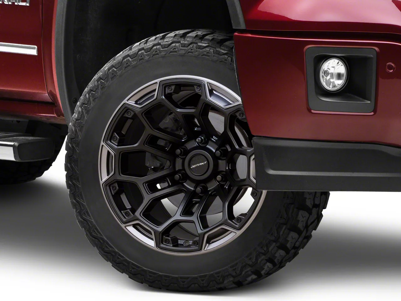 Defiant Wheels Sierra 1500 DF03 Satin Black and Dark Satin Charcoal 6 ...