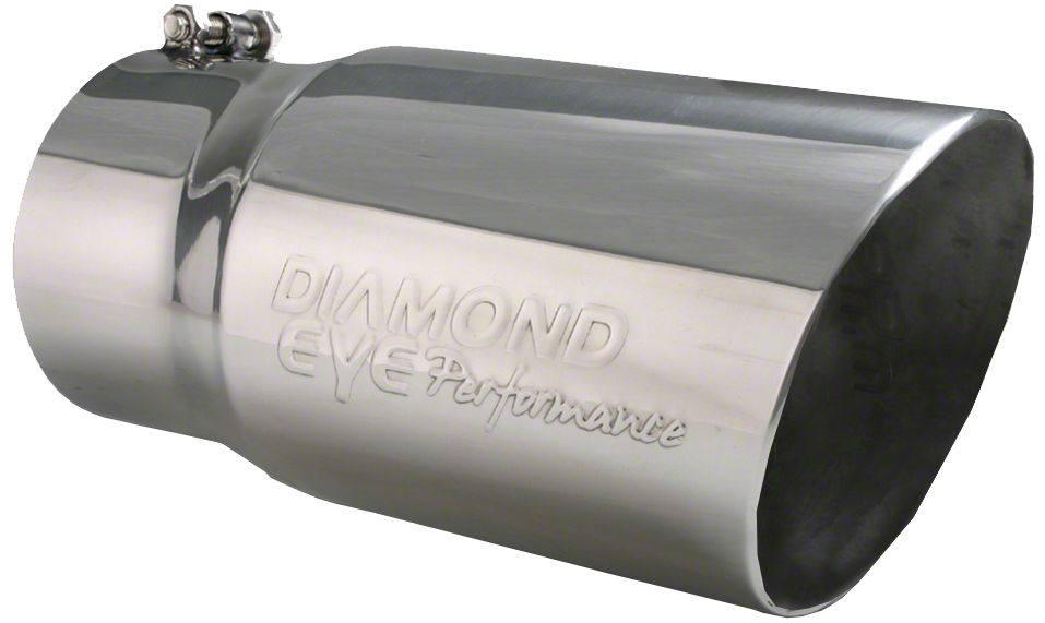 Sierra 2500 6-Inch Rolled Angle Exhaust Tip; Polished (Fits 5-Inch Tail ...