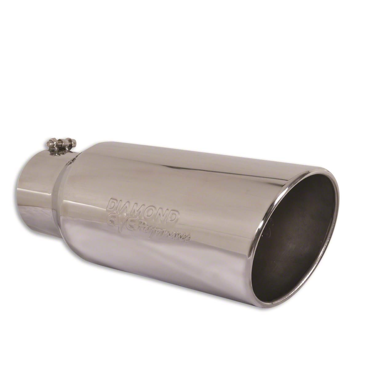 Silverado 3500 6-Inch Turn Down Exhaust Tip; Polished (Fits 5-Inch Tail ...