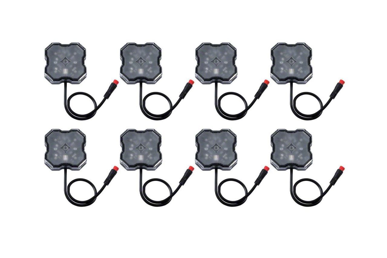 Diode Dynamics Sierra 2500 Stage Series RGBW LED Rock Light; 8-Pack ...