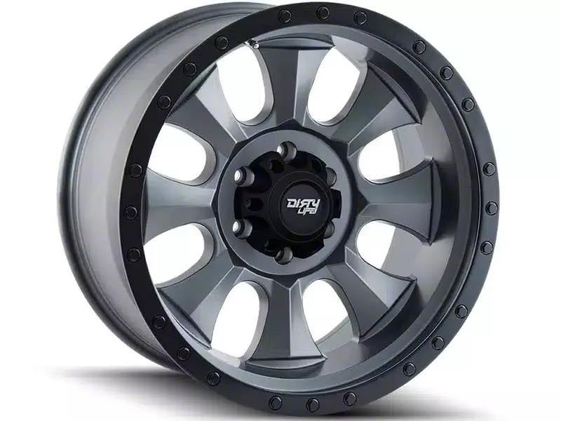 Dirty Life Sierra 1500 Ironman Matte Gunmetal 6-Lug Wheel; 22x22; -19mm ...