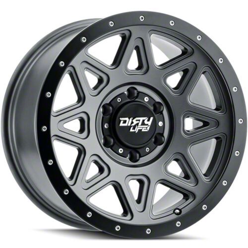 Dirty Life Canyon Theory Matte Gunmetal 6-Lug Wheel; 17x9; -12mm Offset ...