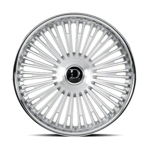 Dolce Luxury Canyon Razzo Glossy Silver Brush Face Stainless Lip 6-Lug ...