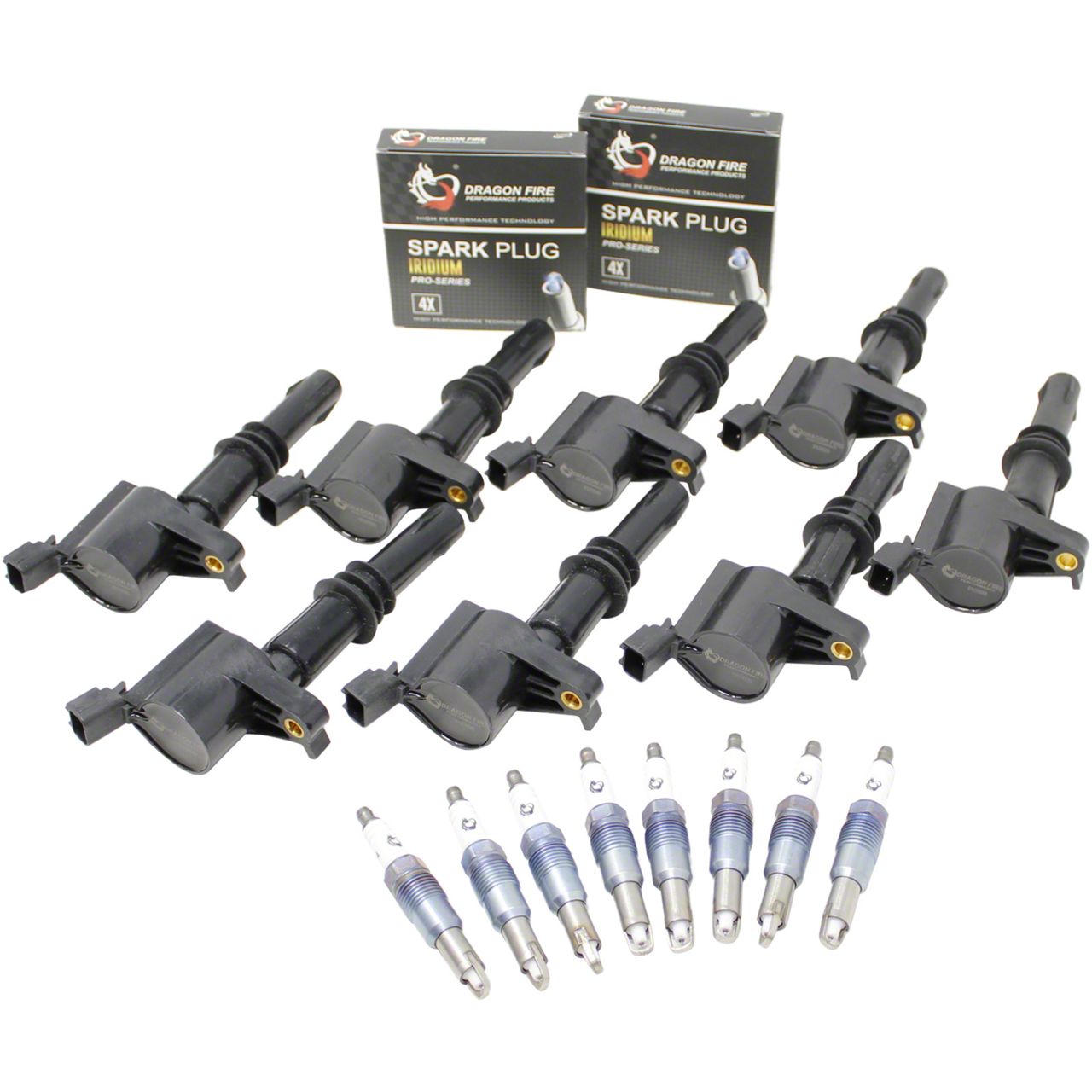Dragon Fire Performance F-150 Ignition Tune Up Kit; Black Kit-1186 (05-Early 08 5.4L F-150 ...