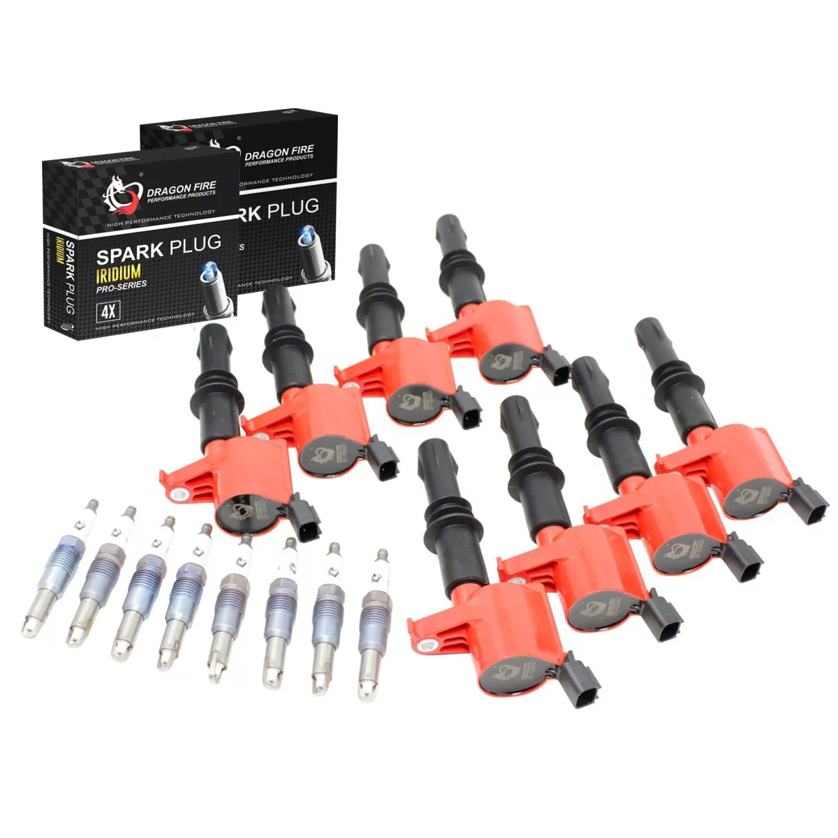 Dragon Fire Performance F-150 Ignition Tune Up Kit; Black Kit-1522 (05-Early 08 5.4L F-150 ...