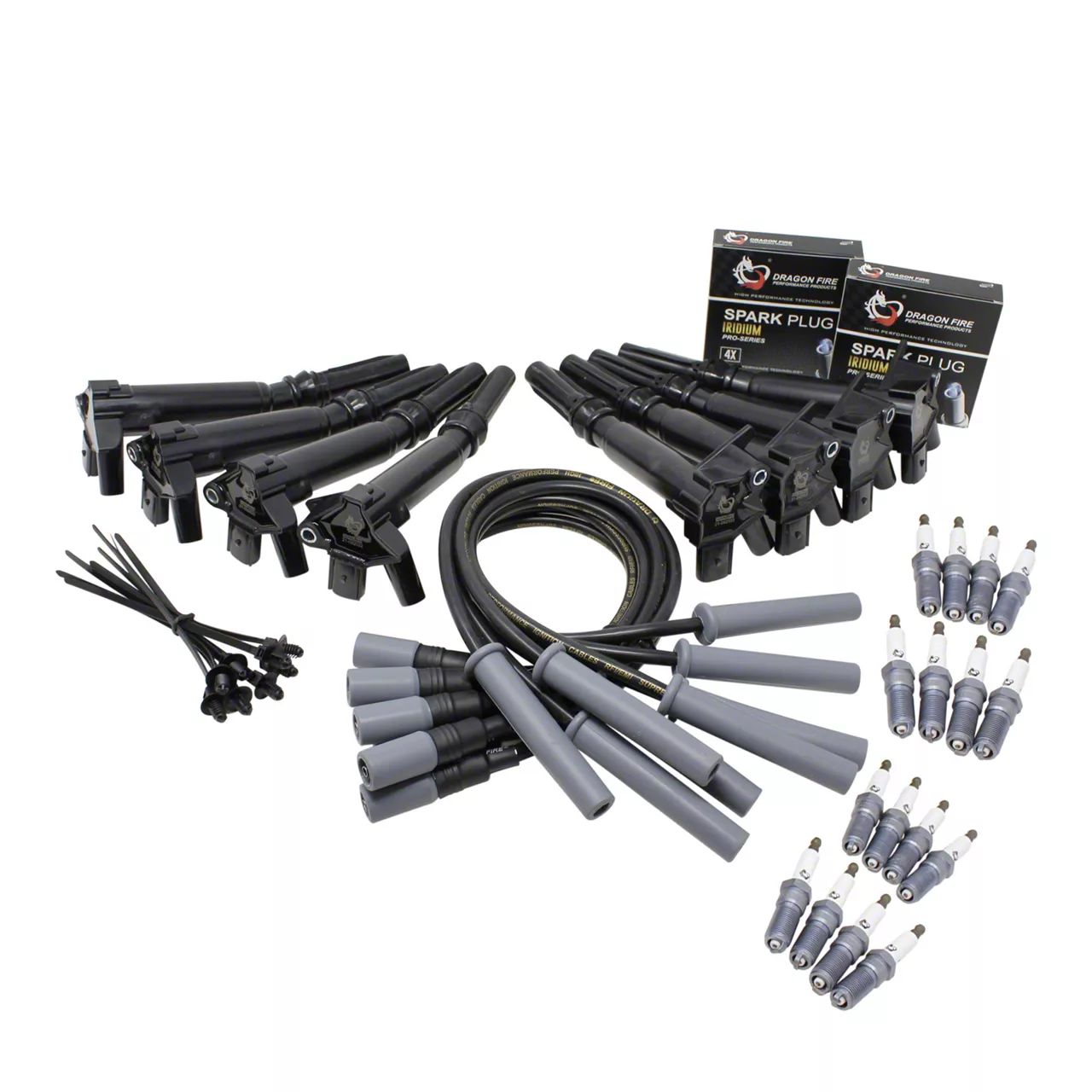 Dragon Fire Performance F-250 Super Duty Ignition Tune Up Kit; Black Kit-1592 (11-17 6.2L F-250 ...
