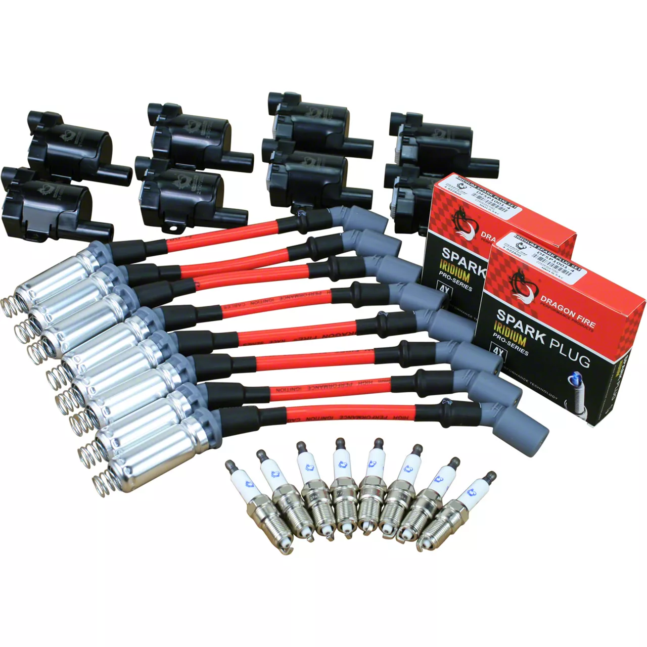 Dragon Fire Performance Silverado 1500 Ignition Tune Up Kit; Black Kit-1001BK (99-06 V8 ...
