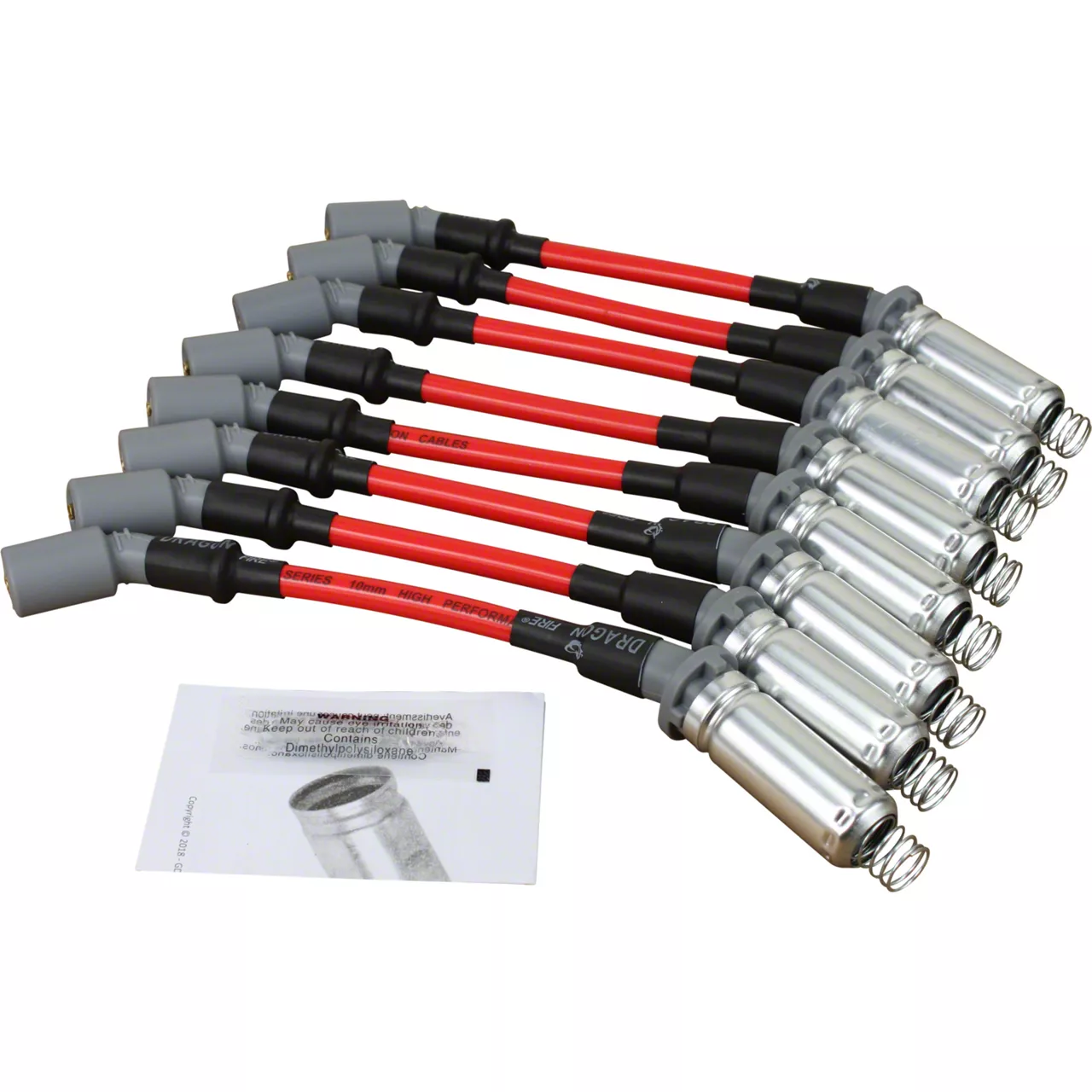 Dragon Fire Performance Silverado 1500 Spark Plug Wires; Red PWJ256 (99-19 V8 Silverado 1500 ...