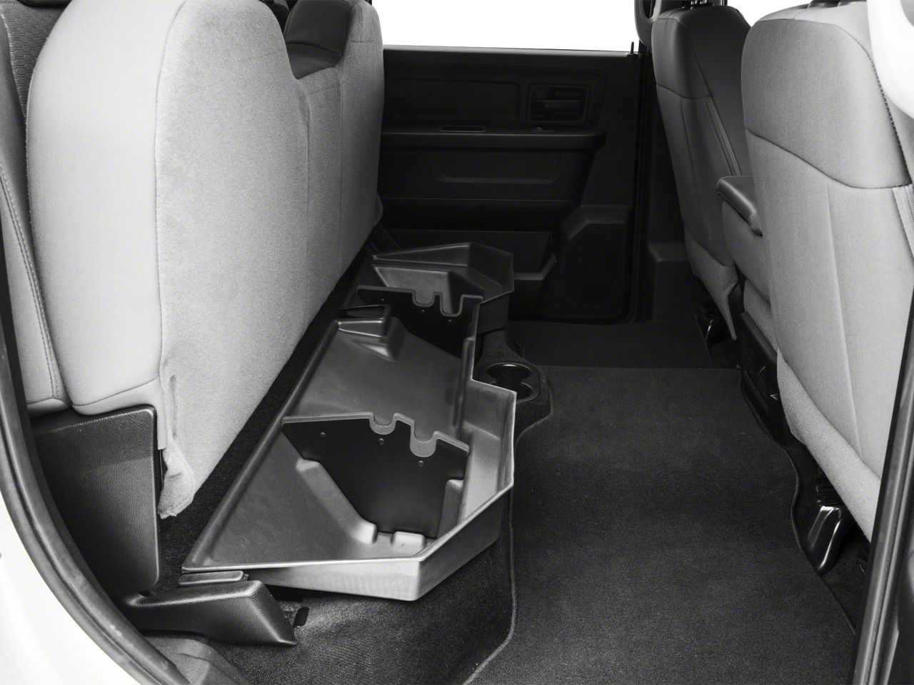 RAM 1500 Underseat Storage; Dark Gray (02-18 RAM 1500 Quad Cab, Crew ...