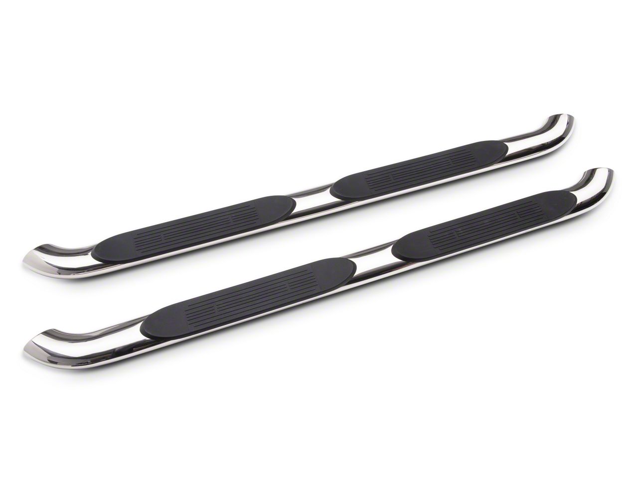 Barricade Colorado 4-Inch Oval Bent End Side Step Bars; Stainless Steel ...