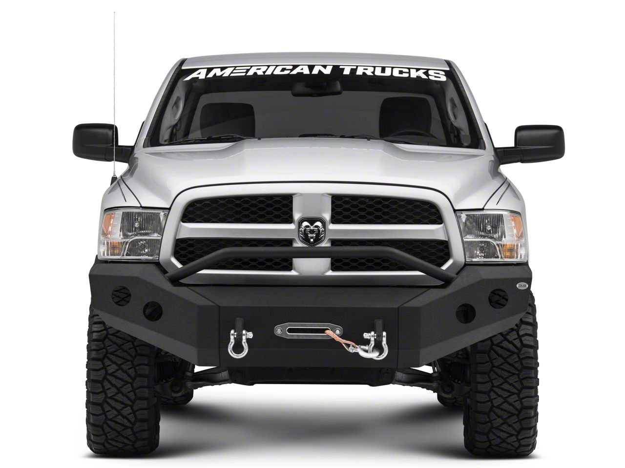 DV8 Offroad RAM 1500 Recovery Front Bumper with Bull Bar FBDR1-01 ...