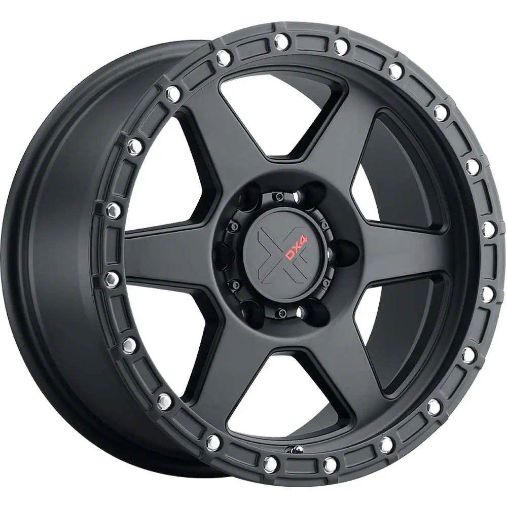 DX4 Wheels Silverado 1500 RECON Flat Black 6-Lug Wheel; 17x8.5; -6mm ...