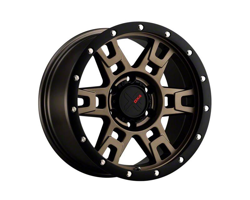 DX4 Wheels Canyon TERRAIN Matte Bronze with Black Ring 6-Lug Wheel ...