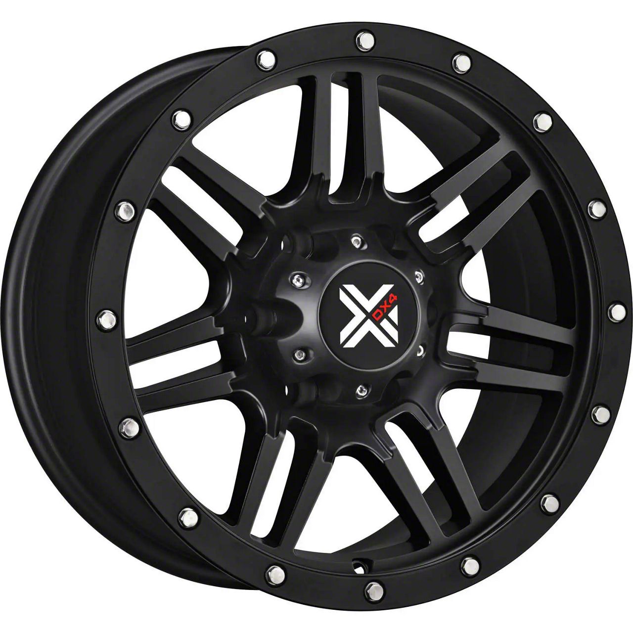 DX4 Wheels Colorado 7S Flat Black 6-Lug Wheel; 18x9; 25mm Offset ...