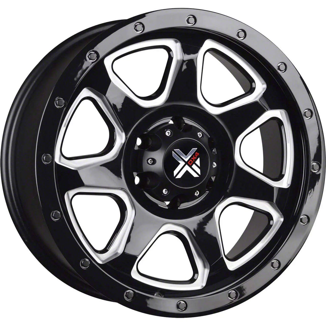 DX4 Wheels F-150 STORM Gloss Black Milled 6-Lug Wheel; 20x9; 10mm ...