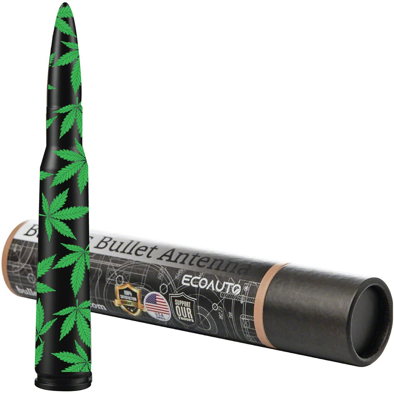 Colorado Bullet Antenna; Weed Leaves (15-23 Colorado) - Free Shipping