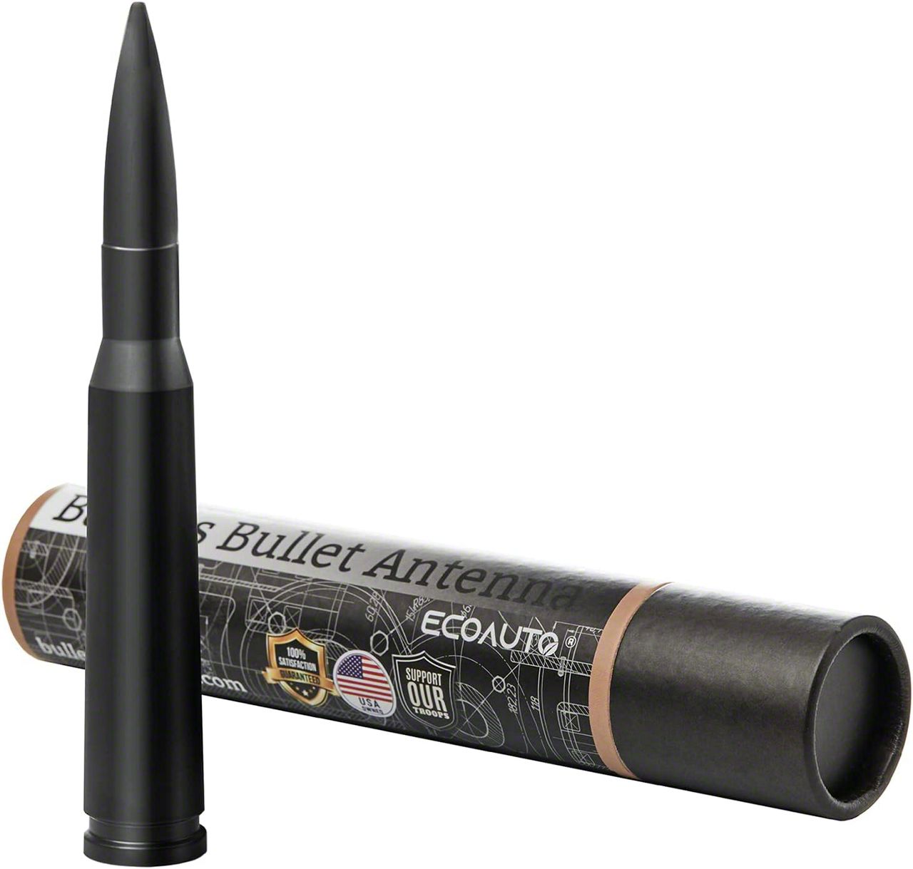 EcoAuto F-350 Super Duty Bullet Antenna; Matte Black ANT-FR-BK (11-24 F ...