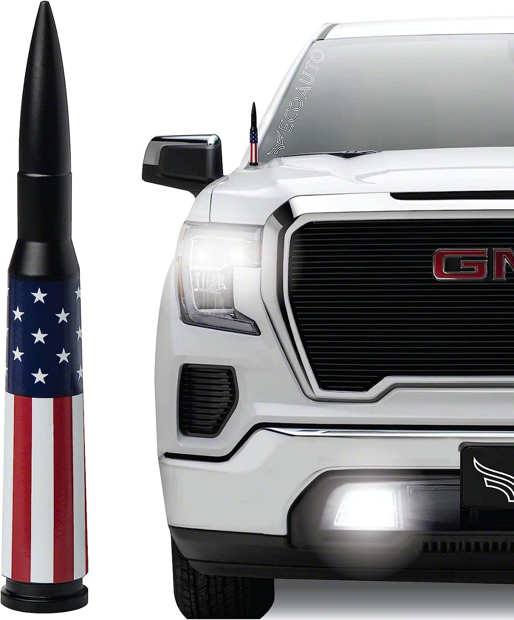 Sierra 1500 Bullet Antenna; American Flag (99-25 Sierra 1500) - Free ...