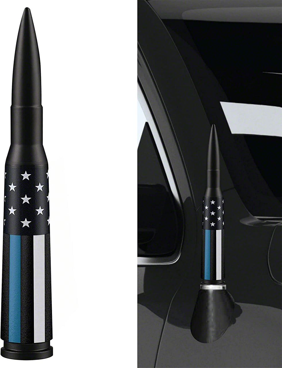 EcoAuto Sierra 1500 Bullet Antenna; American Flag Blue Line ANT-GMC ...