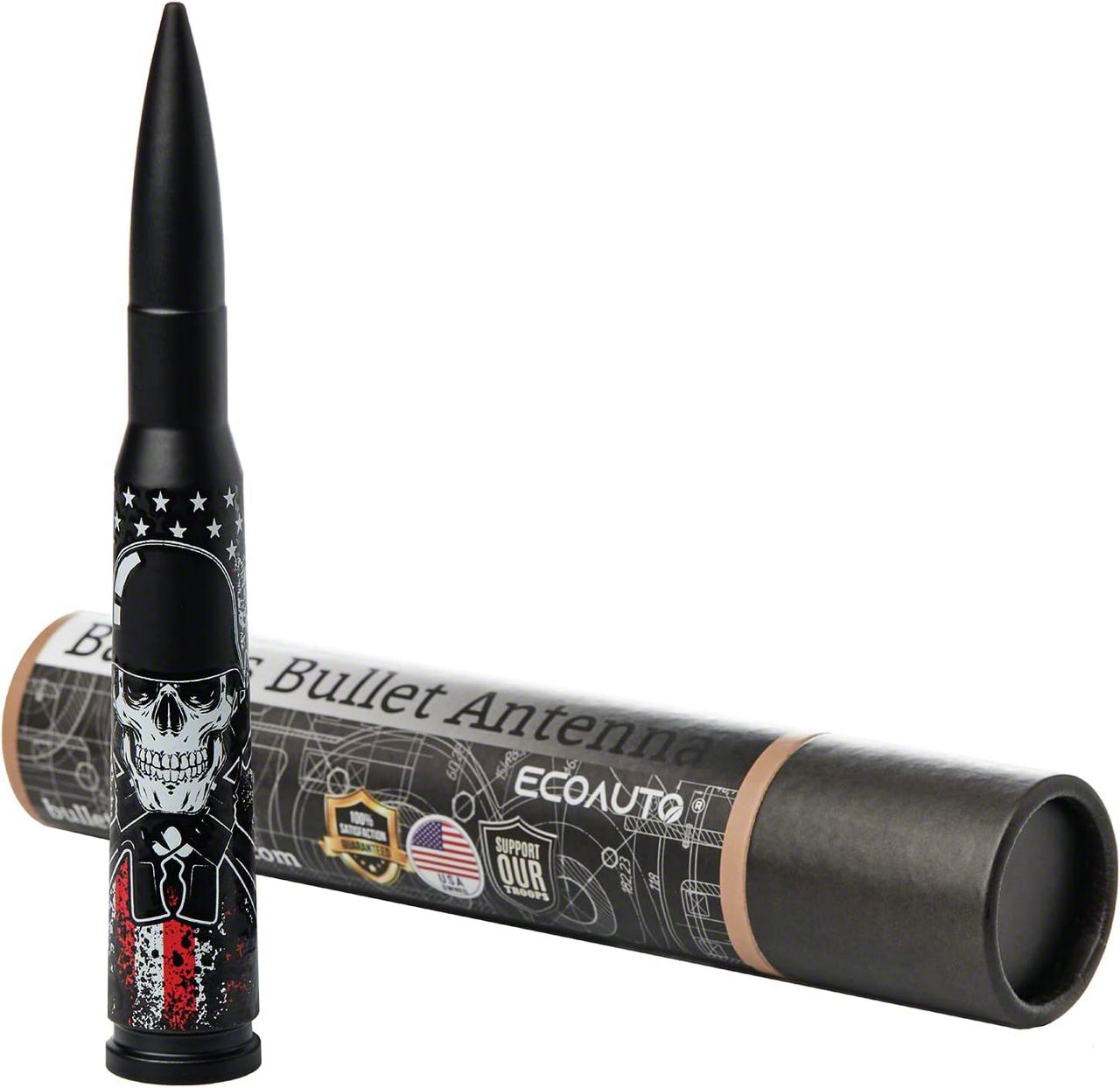 EcoAuto Silverado 1500 Bullet Antenna; American Skull Black ANT-GMC ...