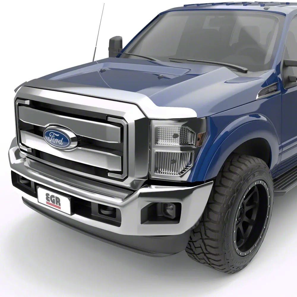 EGR F-250 Super Duty Superguard Hood Guard; Chrome 303814 (11-16 F-250 ...