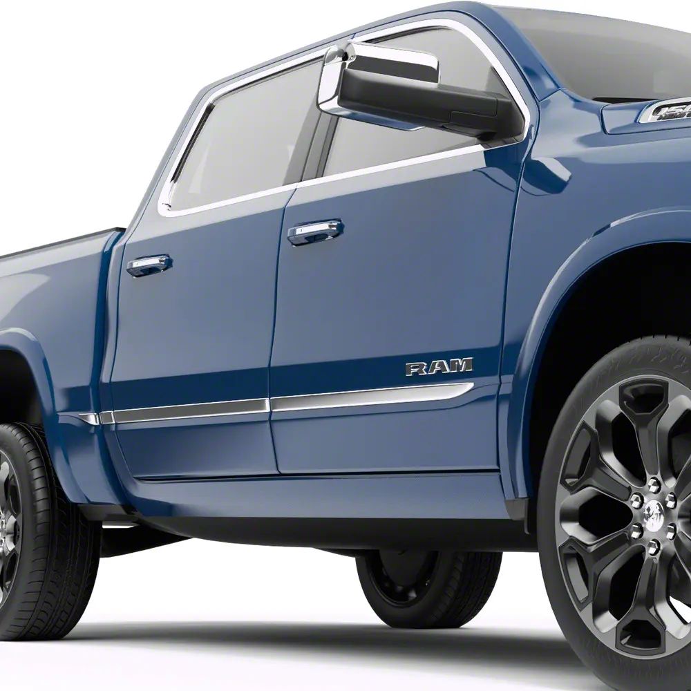 EGR RAM 1500 Rugged Look Body Side Molding; Chrome 952954 (19-24 RAM ...