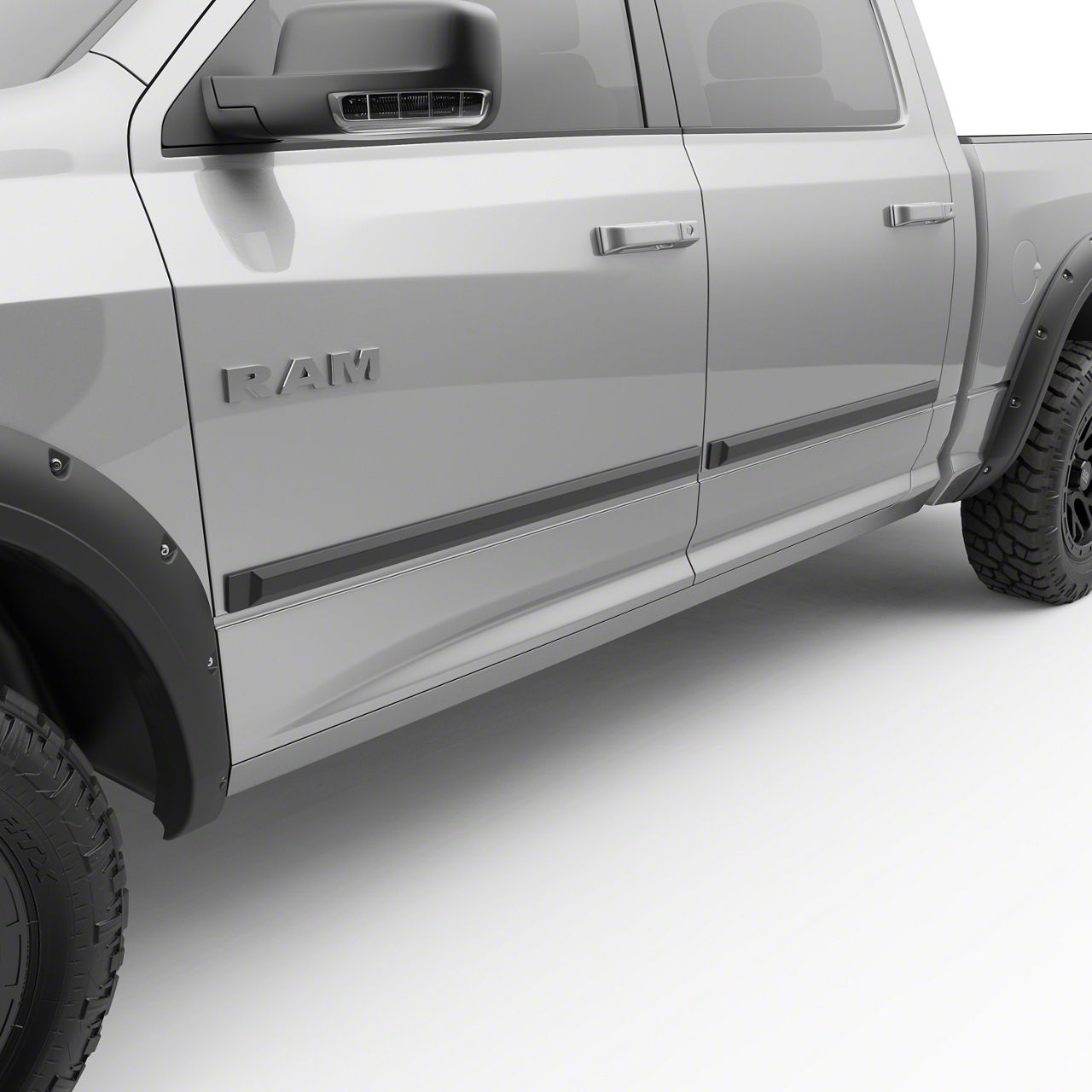 EGR RAM 1500 Rugged Look Body Side Molding; Matte Black 951574 (09-18 ...