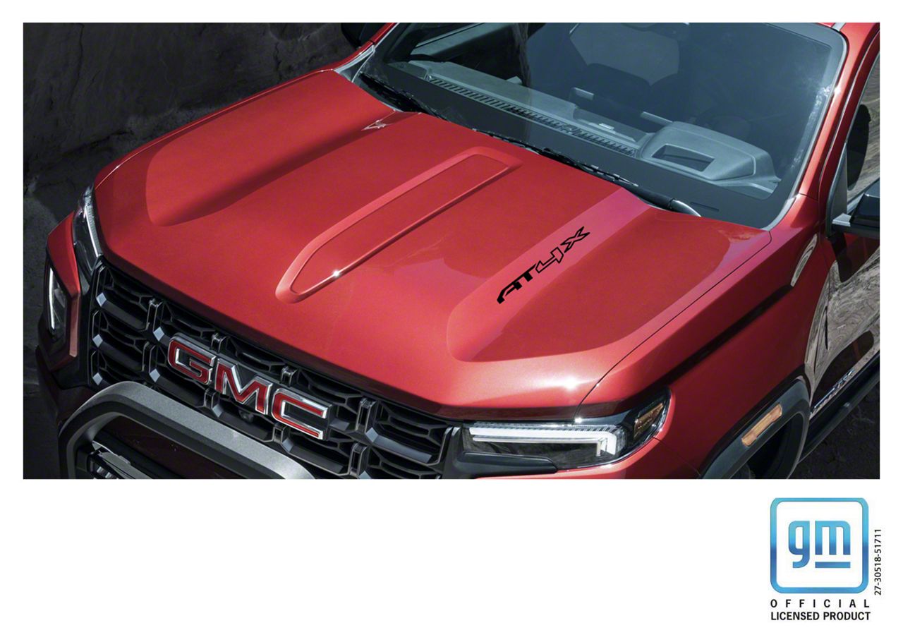 Emblems Plus Canyon AT4X Hood Lettering Decals; Matte Black GCLAT4XM ...