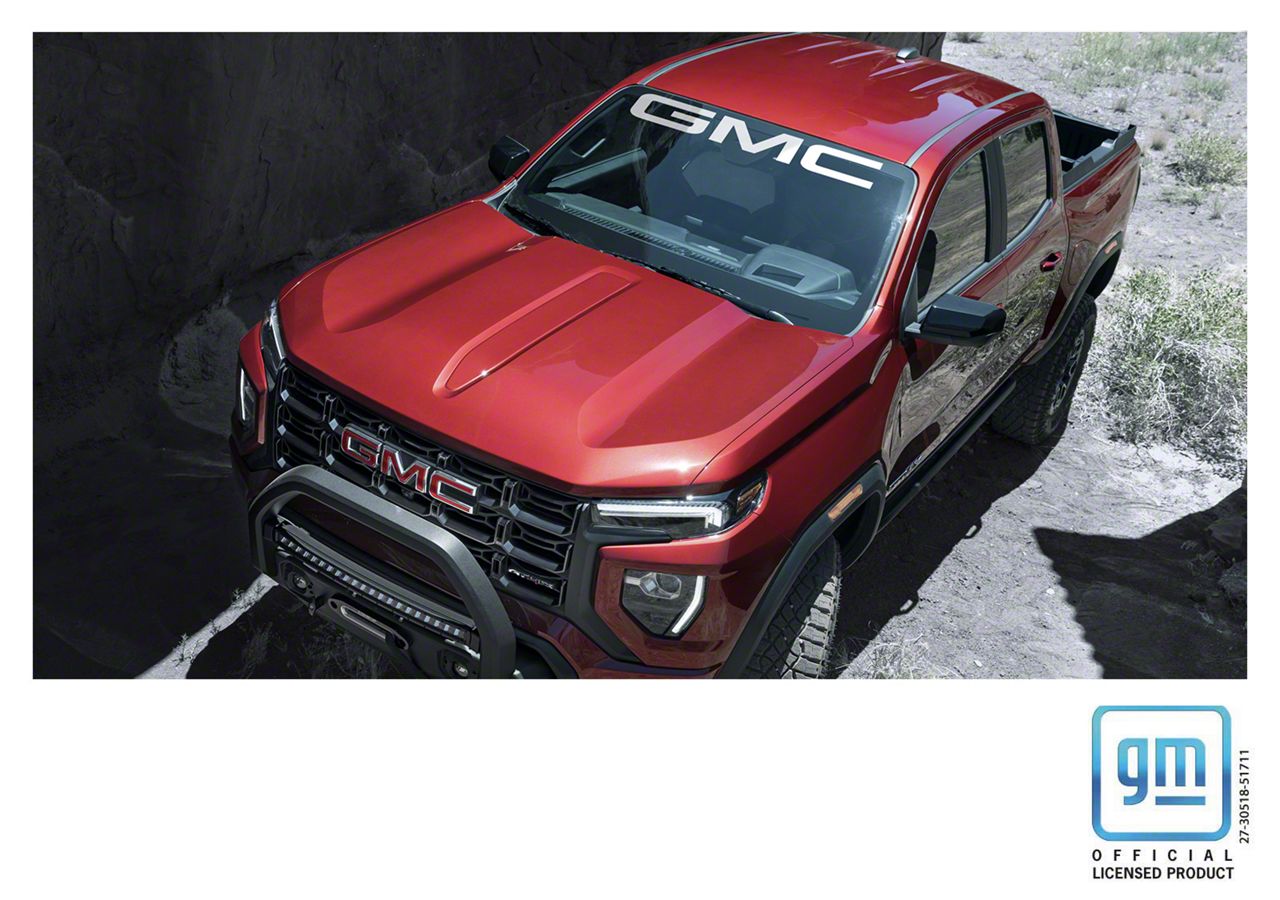 Emblems Plus Canyon GMC Windshield Banner Decal; White GMCWBWT9-1 (23 ...