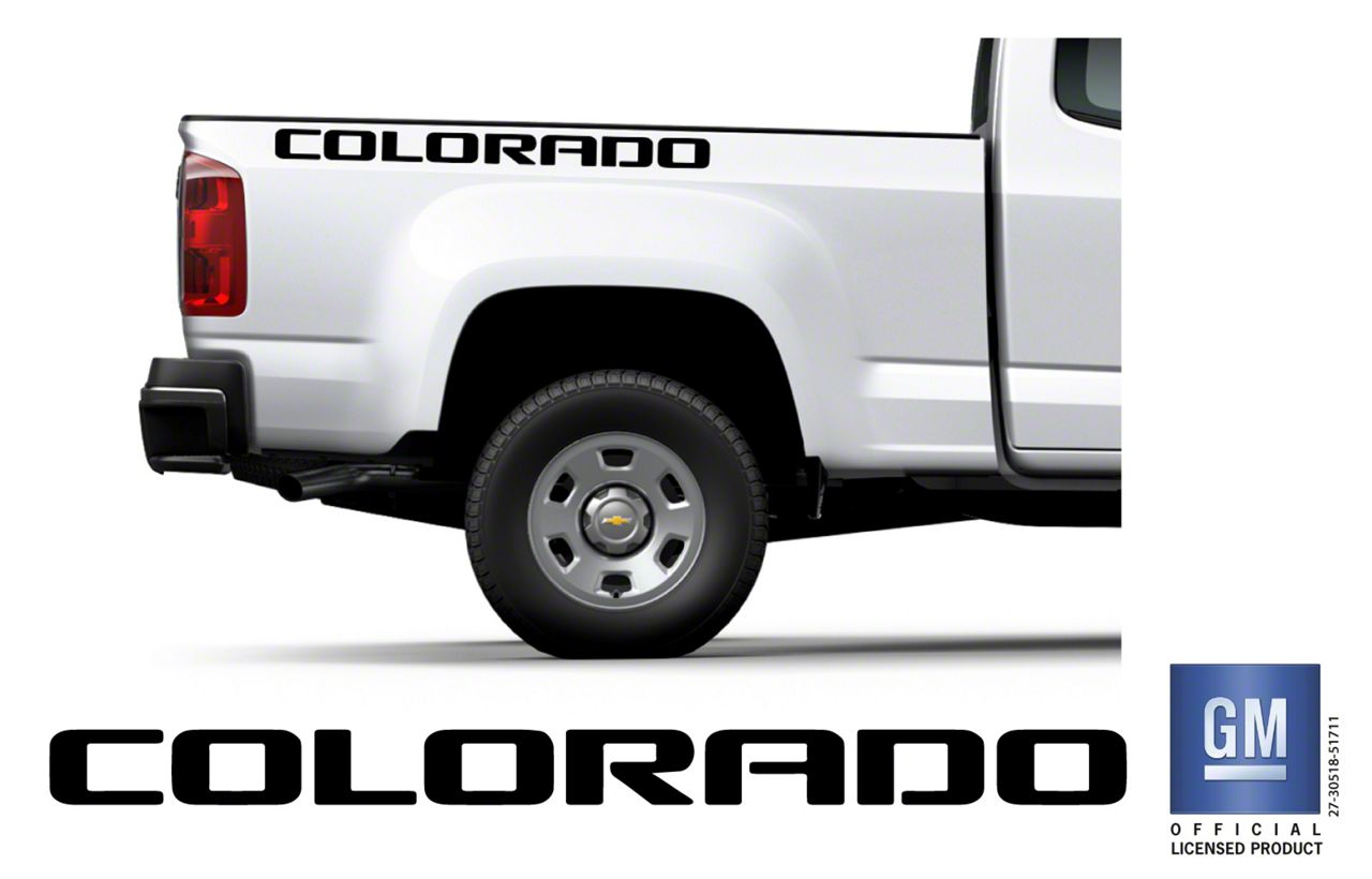 Emblems Plus Colorado Bedside Lettering Decals; Gloss Black BSCOLB (15 ...