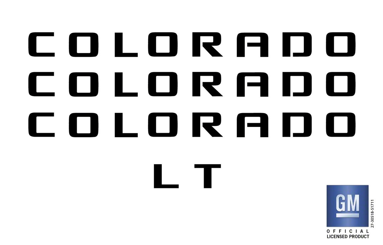 Emblems Plus Colorado Emblem Overlay Decals; Gloss Black CCLTEKMB (15 ...