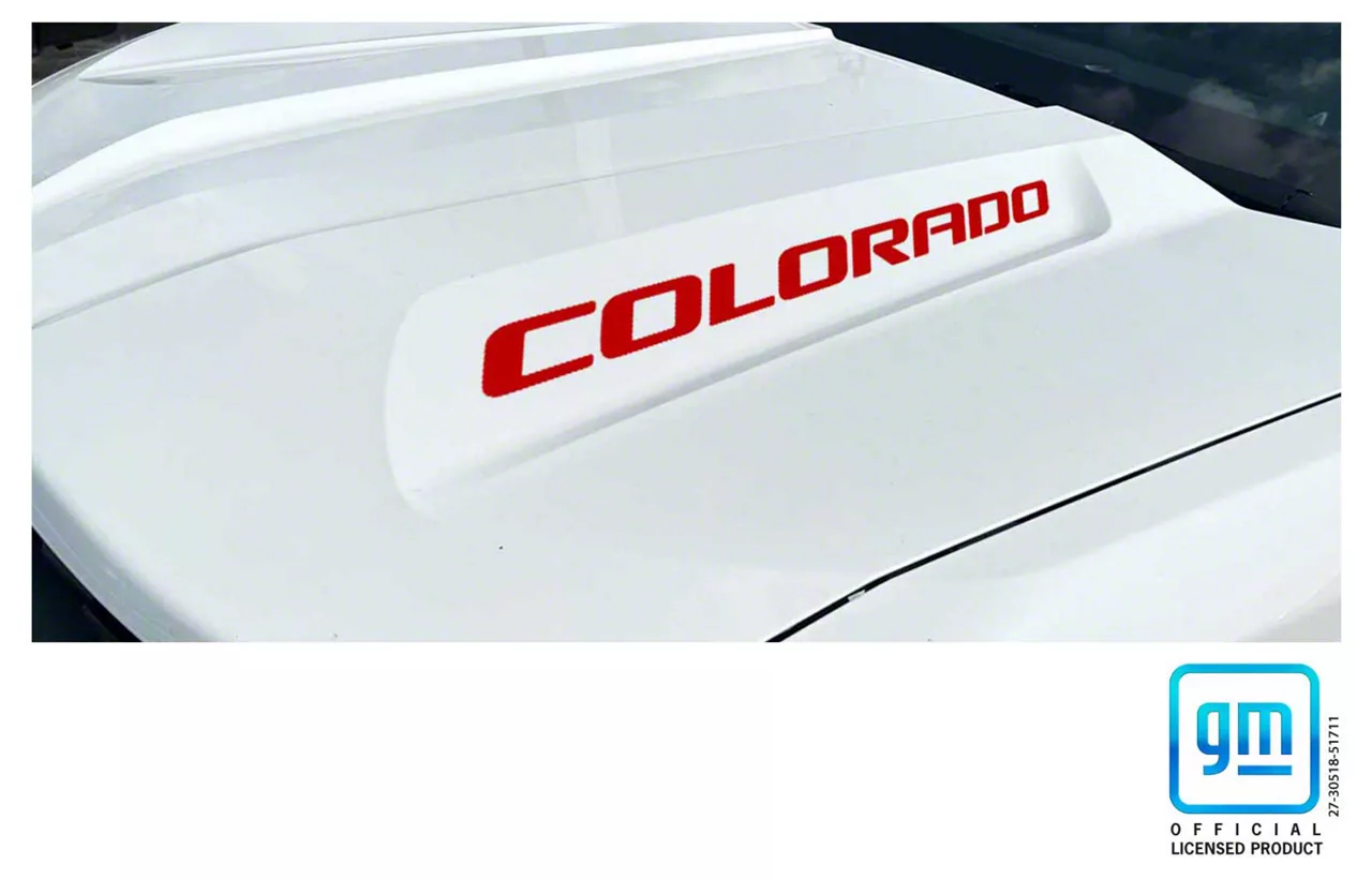 Emblems Plus Colorado Hood Lettering Decals; Red CHLCR (23-26 Colorado ...