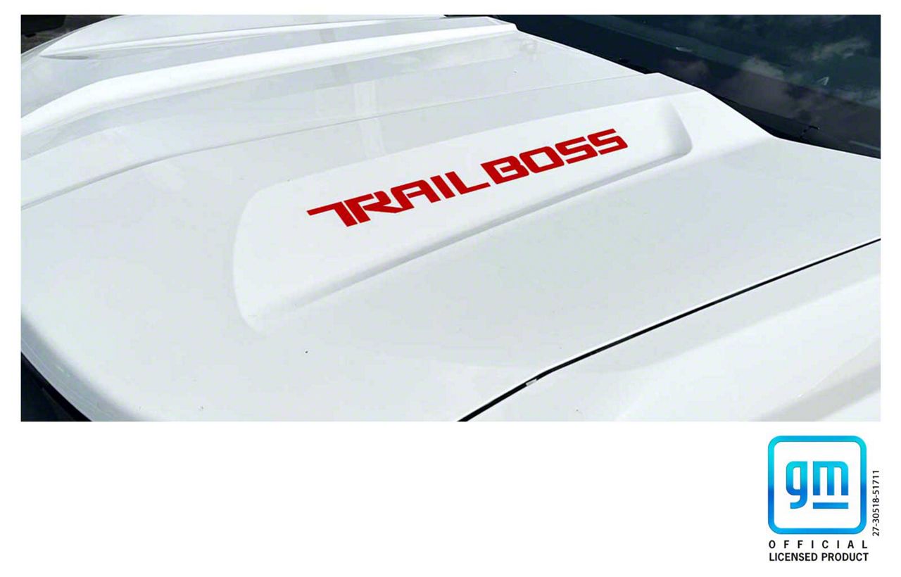 Emblems Plus Colorado TRAIL BOSS Hood Lettering Decals; Red CHLTBR (23 ...