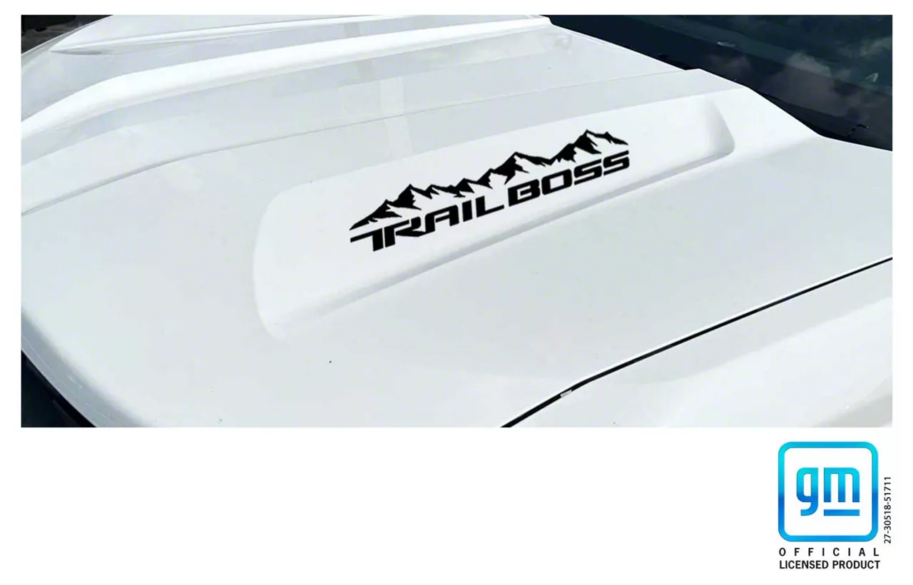 Emblems Plus Colorado TRAIL BOSS Mountain Lettering Hood Decals; Matte ...