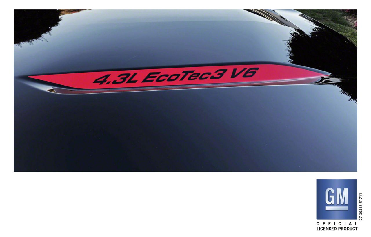 Emblems Plus Silverado 1500 4.3L EcoTec3 V6 Hood Lettering Decals; Die ...