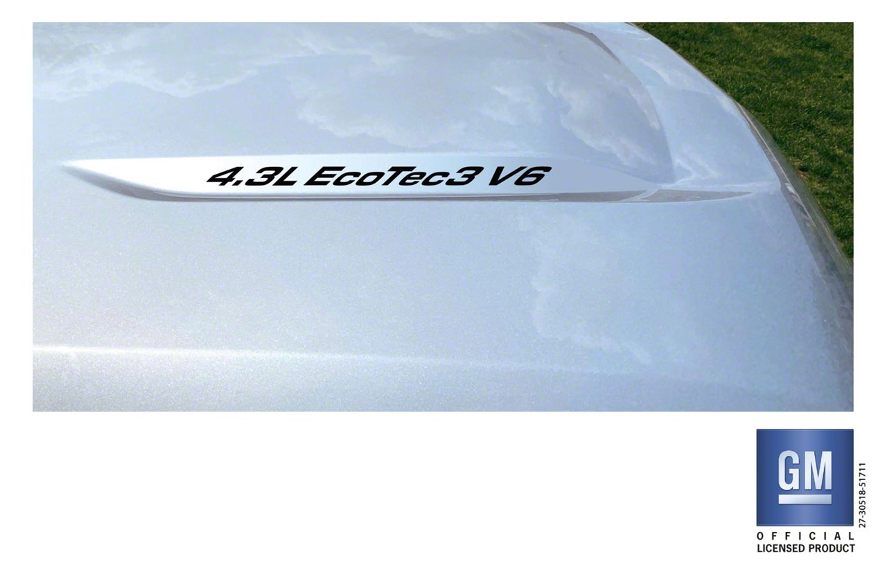 Emblems Plus Silverado 1500 4.3L EcoTec3 V6 Hood Lettering Decals ...