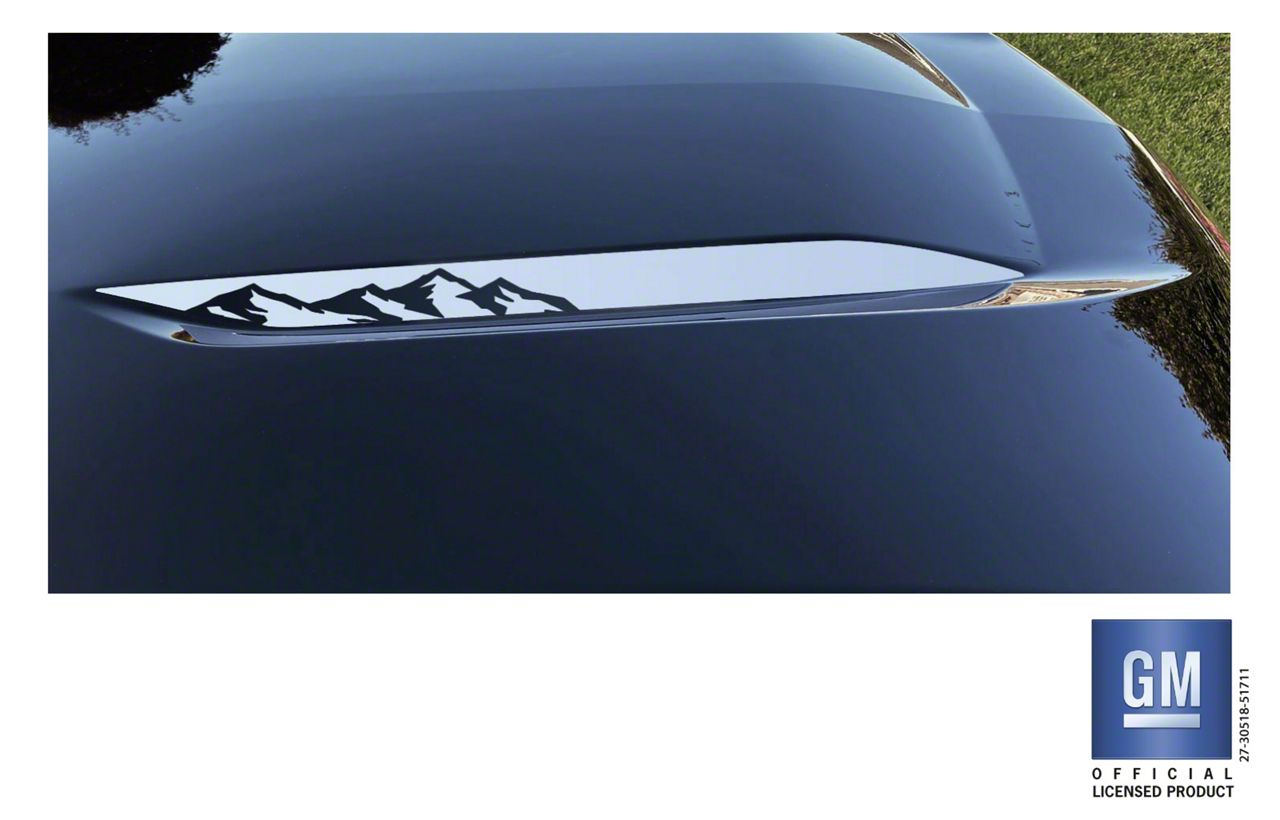Emblems Plus Silverado 1500 Mountains Hood Spear Decals; Silver ...