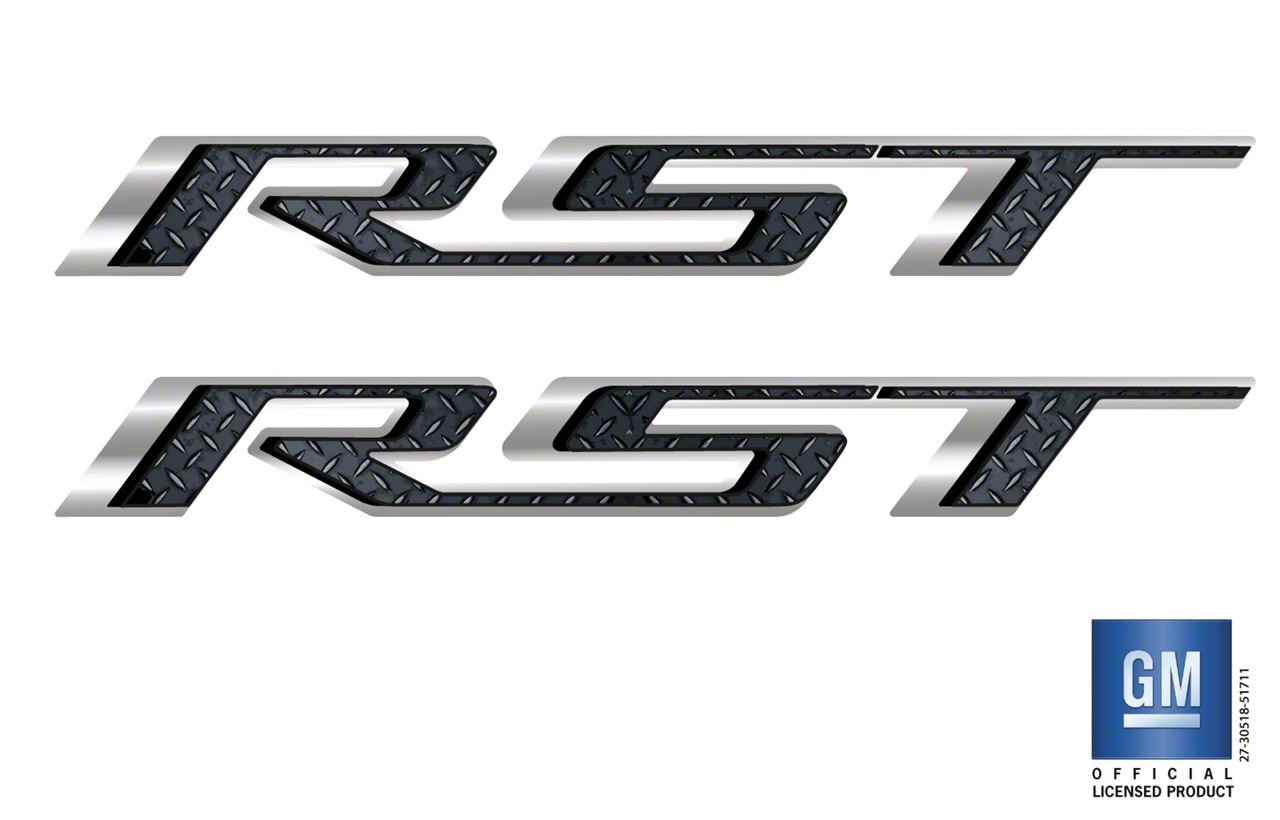 Emblems Plus Silverado 1500 RST Bedside Decals; Diamond Plate 77051921 ...
